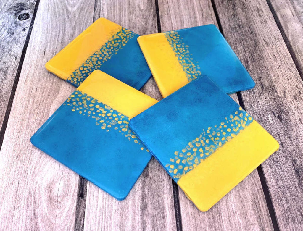 Hand painted Coasters - Sea Blue | imagicArt