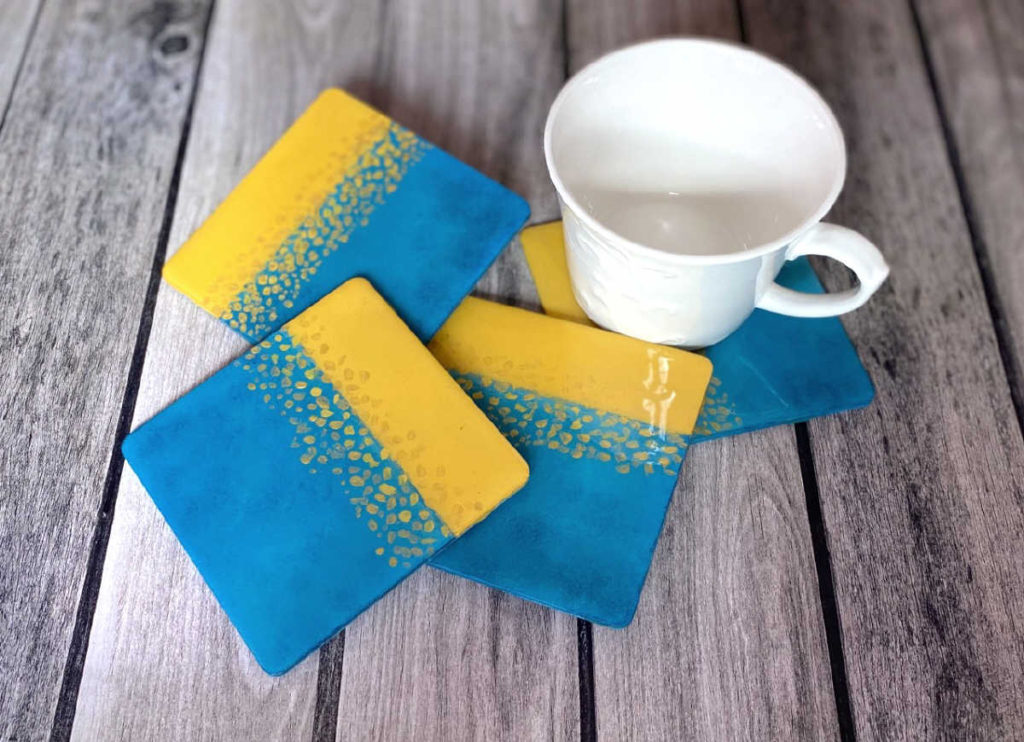 Hand painted Coasters - Sea Blue | imagicArt