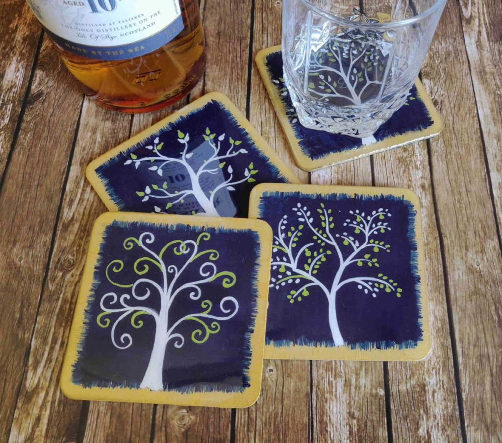 Hand painted Coasters - Trees | imagicArt
